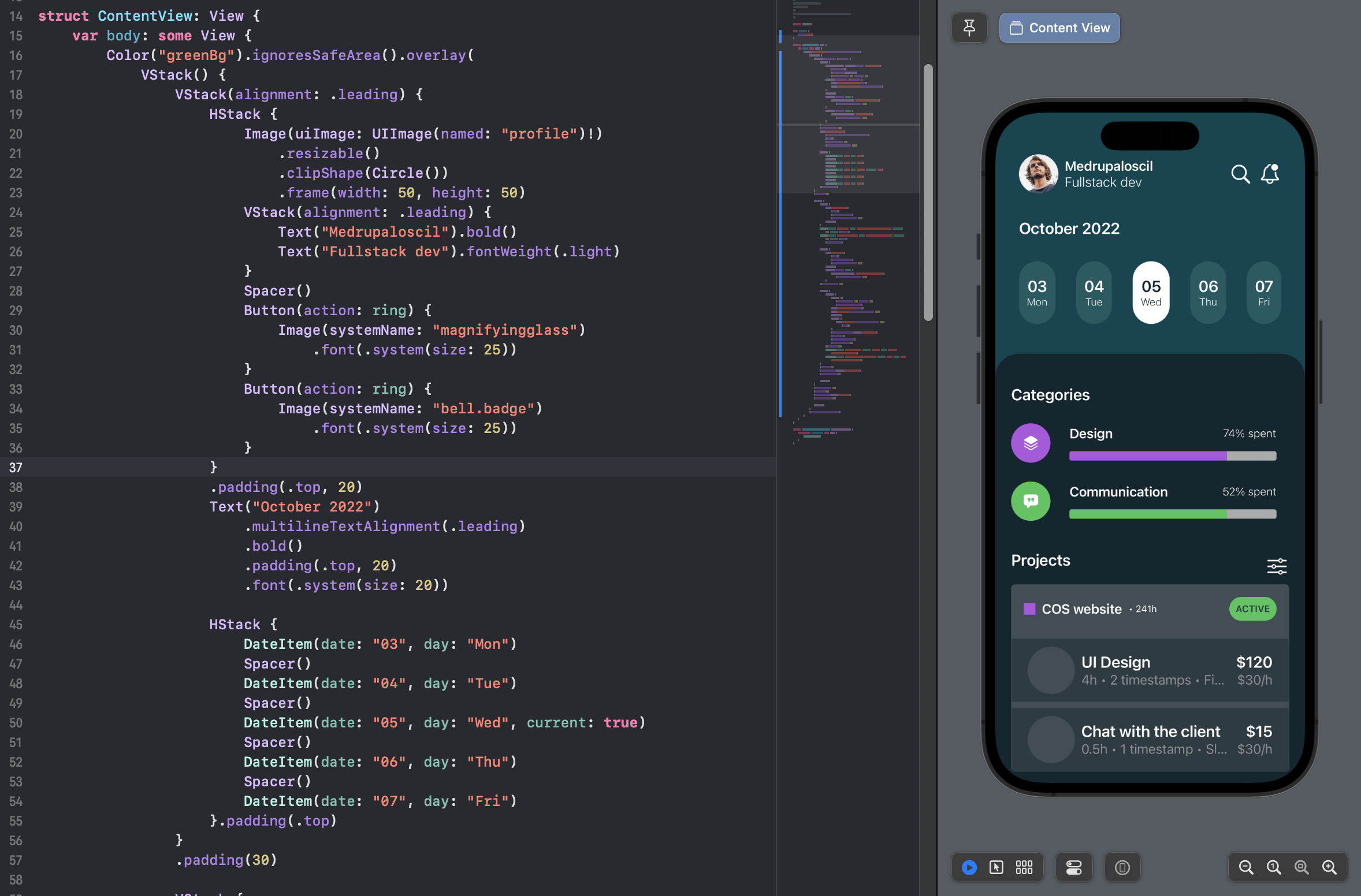 Débuter avec SwiftUI - Medrupaloscil